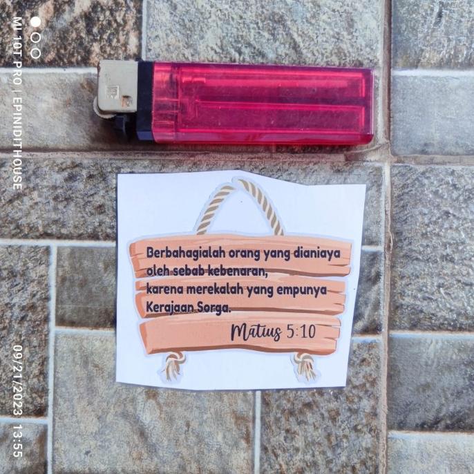 Jual Stiker Kristen Katolik Ayat Alkitab Matius Mazmur Lukas Doa ...