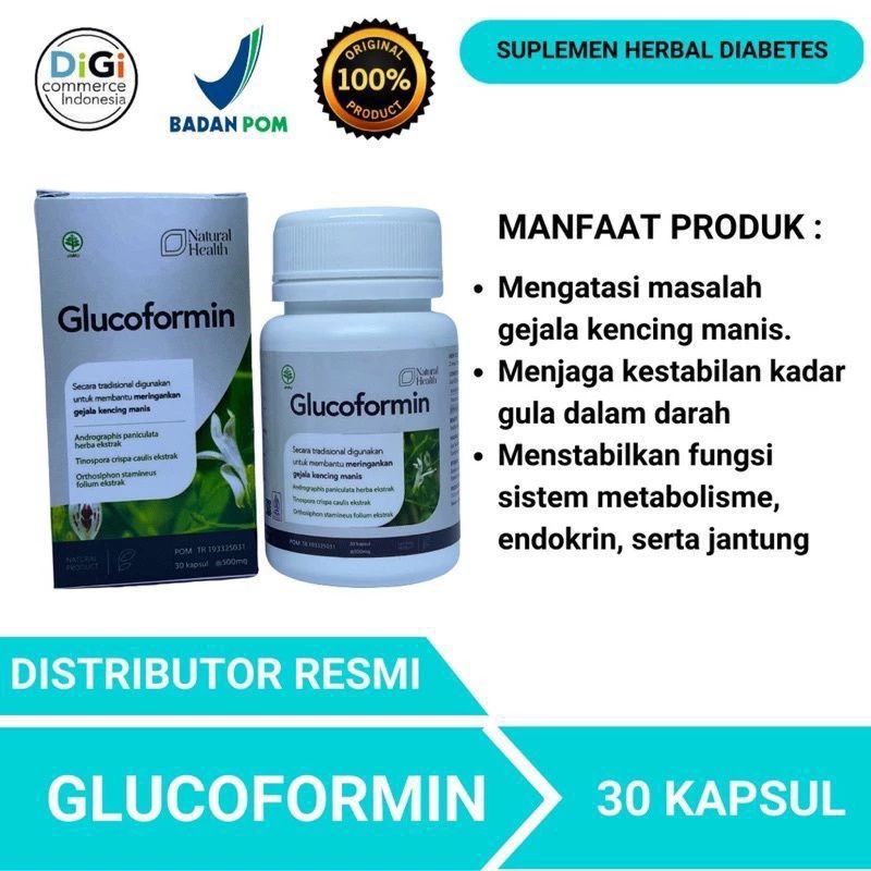 Jual Glucoformin 100% Asli Obat Diet Diabetes Kencing Manis Gula Darah ...
