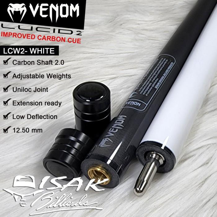 Jual Venom Lucid Carbon Lcw White Cue Uniloc Low Deflection Stick ...