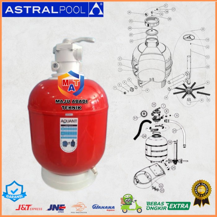 Jual New Ori Sand Filter Kolam Renang Astral D400 Tabung Filter ...