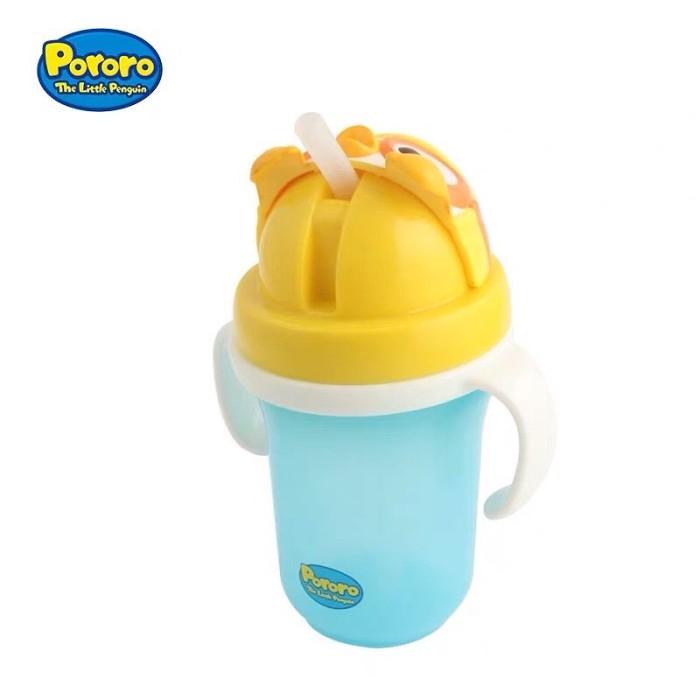 Jual Pororo 3D Straw Cup With Handle /Water Bottle / Tempat Minum ...