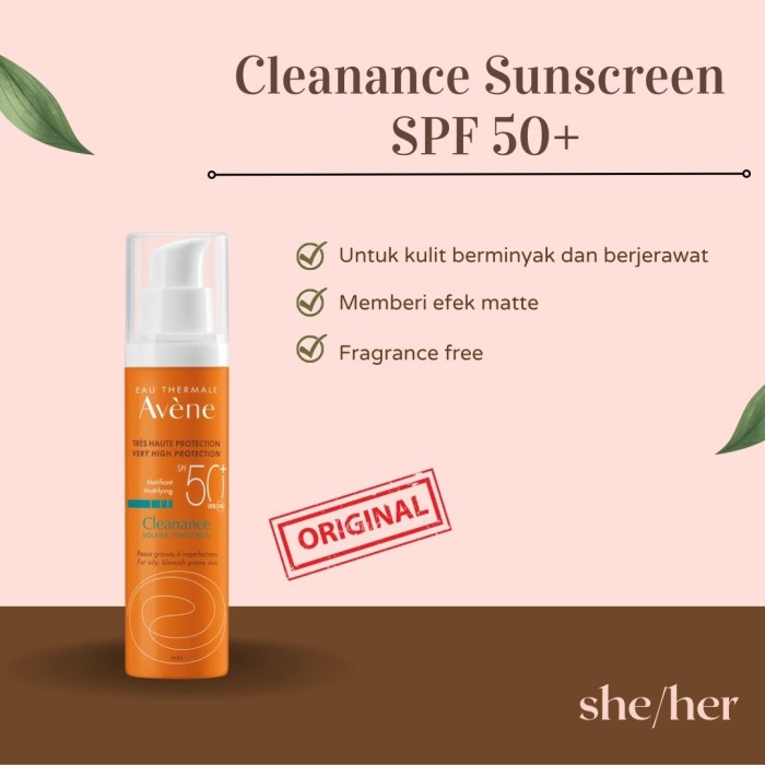 Jual [Original] Avene Cleanance Sunscreen Spf 50 Untuk Kulit Berminyak ...
