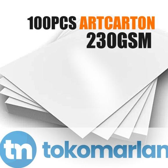 Jual Model baru - 100 Kertas ArtCarton 230gsm F4 A4 Foto Polaroid Kartu ...