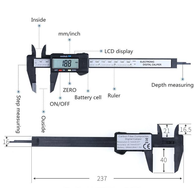 Jual Big Sale Digital Caliper Meter Jangka No Digital 0-150MM Jangka Caliper Sorong Sigmat ...