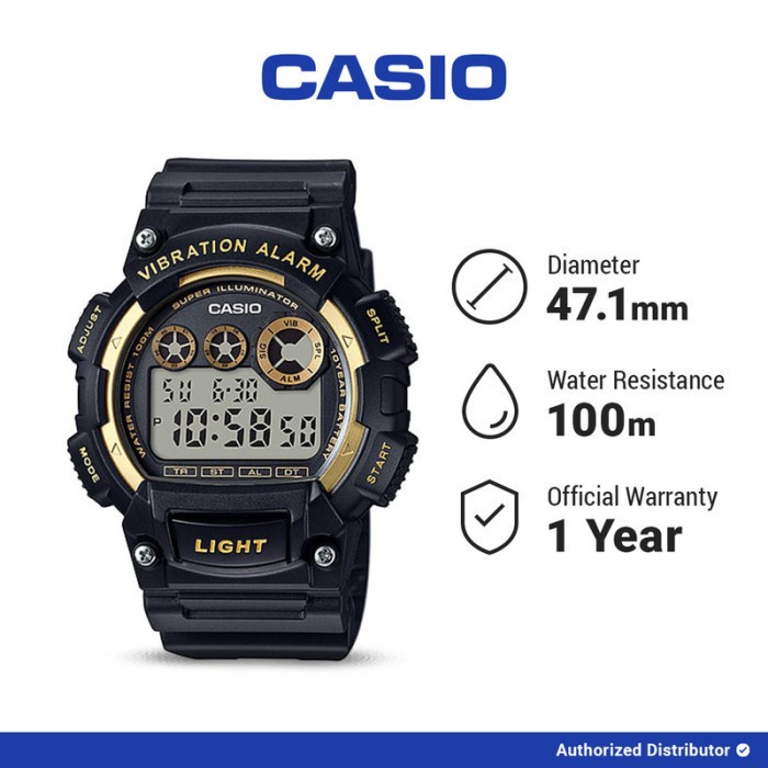 Jual [READY INSTANT] Casio Jam Tangan Original W-735H-1A2VDF-R | Shopee Indonesia