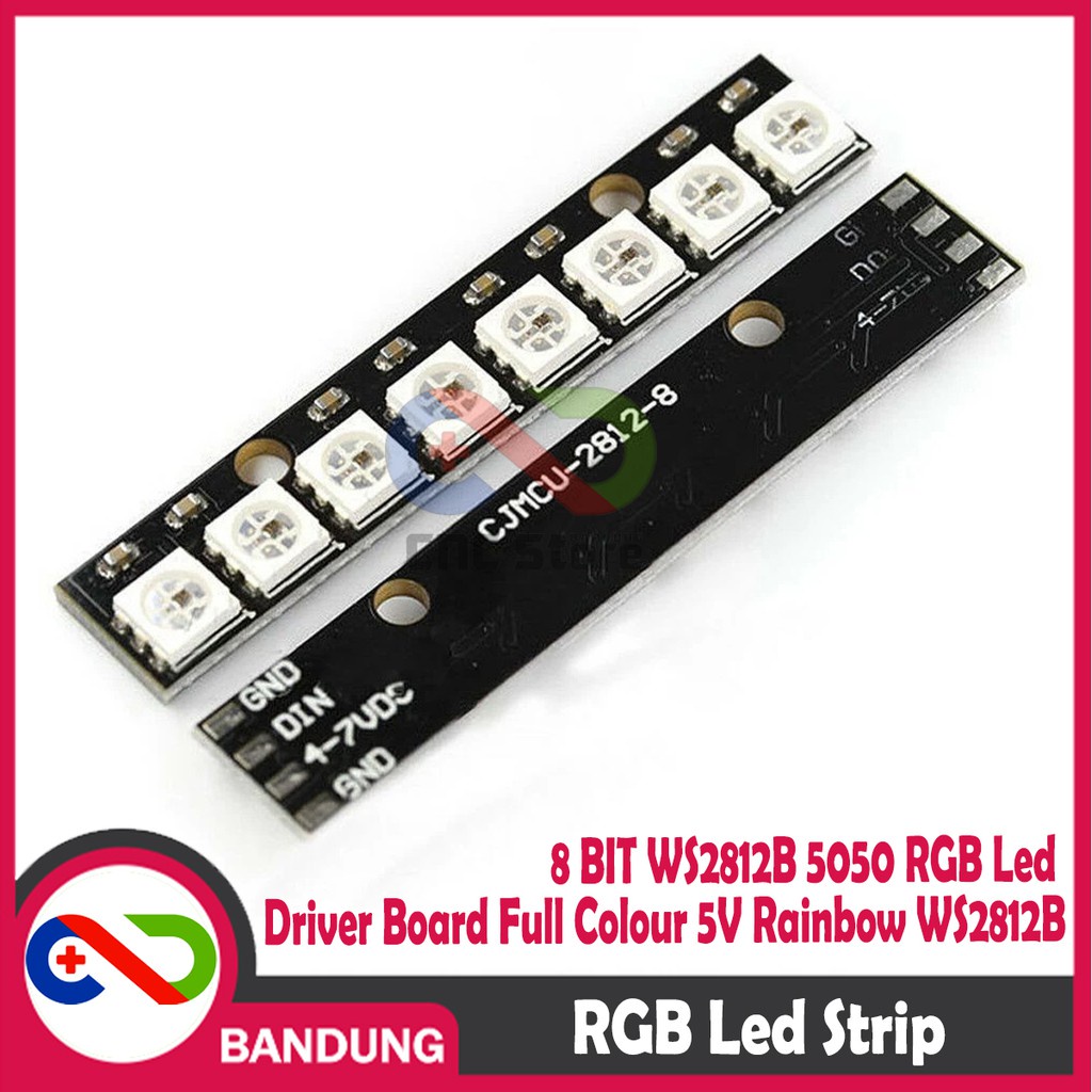 Jual 8 BIT WS2812B 5050 RGB LED DRIVER BOARD FULL COLOR 5V RAINBOW ...