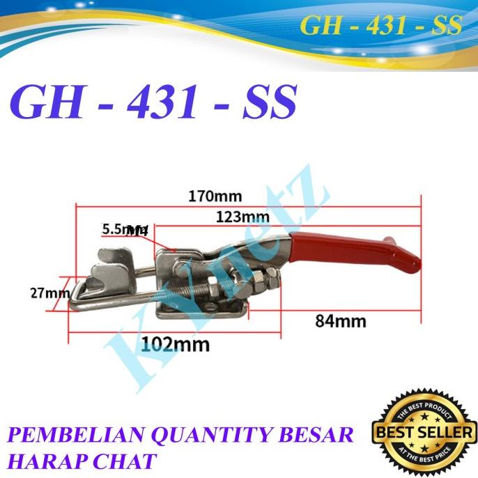 Jual New Sale Toggle Clamp 431 Stainless Steel 431Ss Kapasitas 320Kg ...