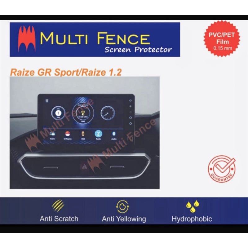 Jual Anti Gores Head Unit TOYOTA RAIZE 8 Inch | Shopee Indonesia