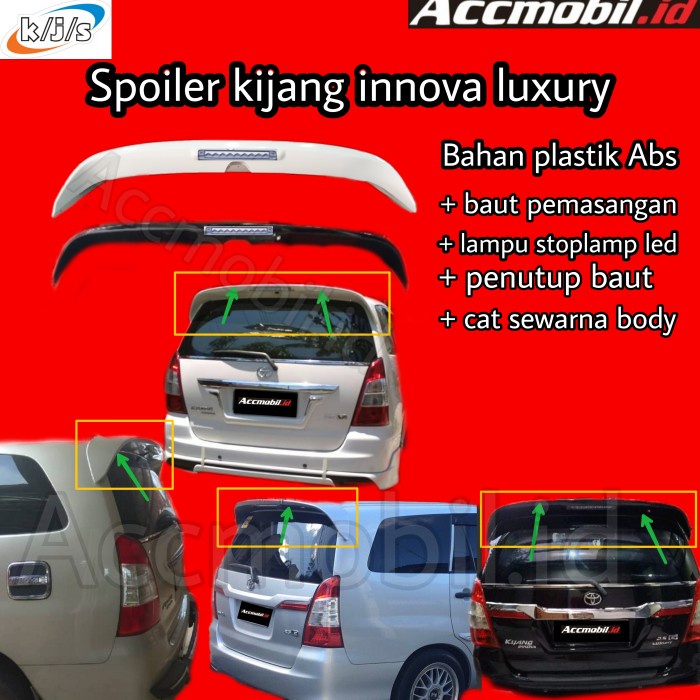 Jual spoiler toyota kijang innova luxury model luxury plastik dengan ...