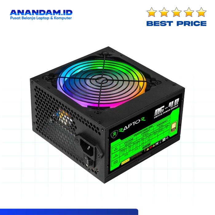 Jual PSU RAPTOR RG-4R 400w - RGB POWER SUPPLY 400 watt RG - 4R | Shopee ...