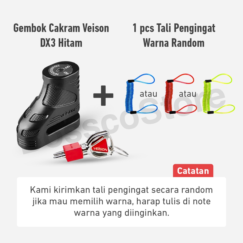 Jual VEISON DX3 Gembok Cakram Original Kunci Rem Sepeda Motor Discbrake ...
