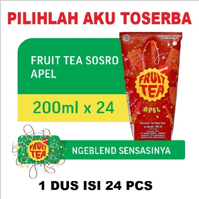 Jual Fruit Tea Sosro Apel Genggam 200 Ml - ( Harga 1 Dus Isi 24 ) | Shopee Indonesia