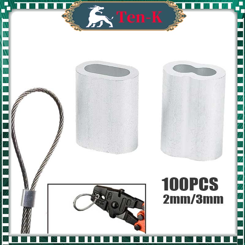 Jual Aluminium Ferrule / Crimp Ferrule 2mm 3mm Pengait Kawat Sling Baja ...