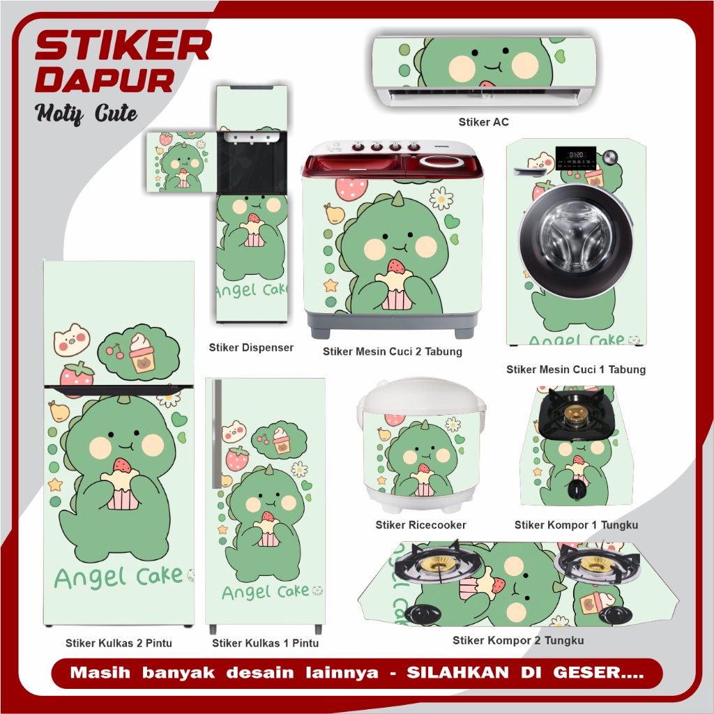 Jual Stiker Mesin cuci 1&2 tabung Stiker Ac Sticker Rice cooker Stiker ...
