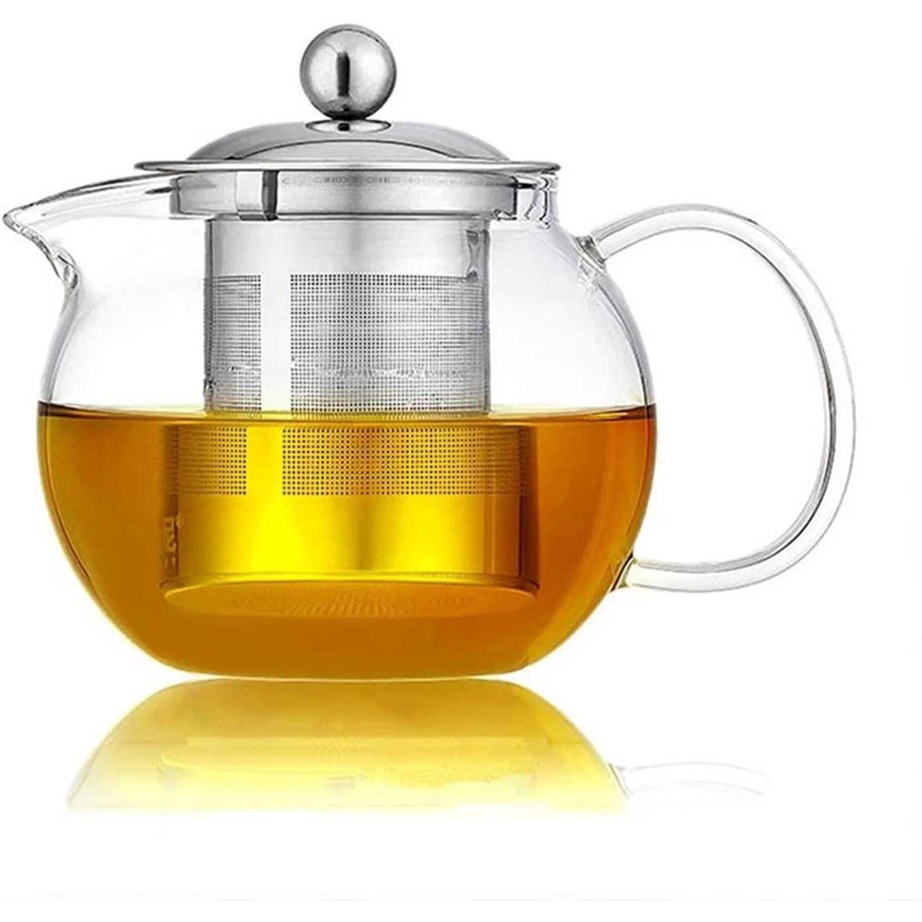 Jual BORREY Teko Teh Kaca Tahan Panas dengan Saringan Glass Teapot 650ml - BR6 | Shopee Indonesia