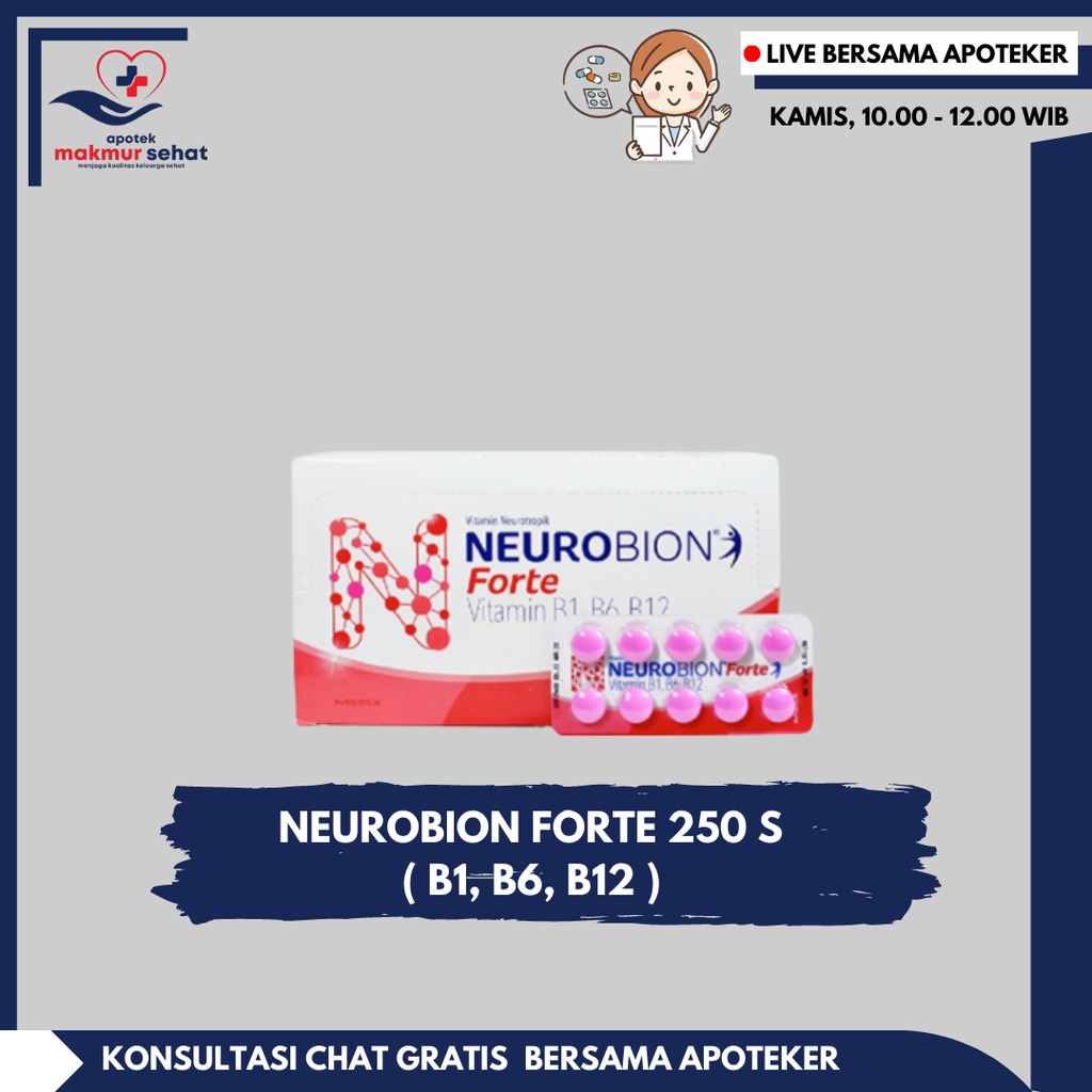 Jual NEUROBION FORTE ISI 10 TABLET ( B1, B6, B12 ) | Shopee Indonesia