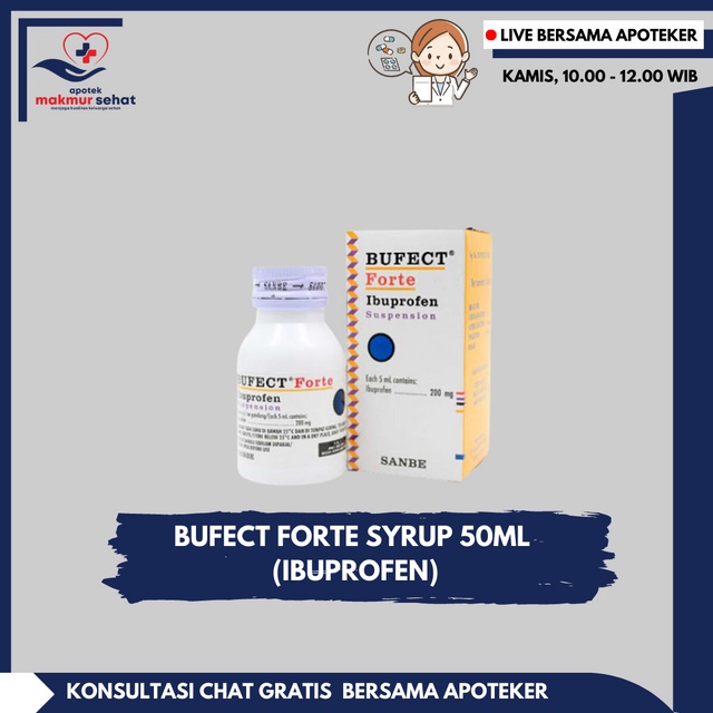 Jual BUFECT FORTE SYRUP 50ML (IBUPROFEN) | Shopee Indonesia