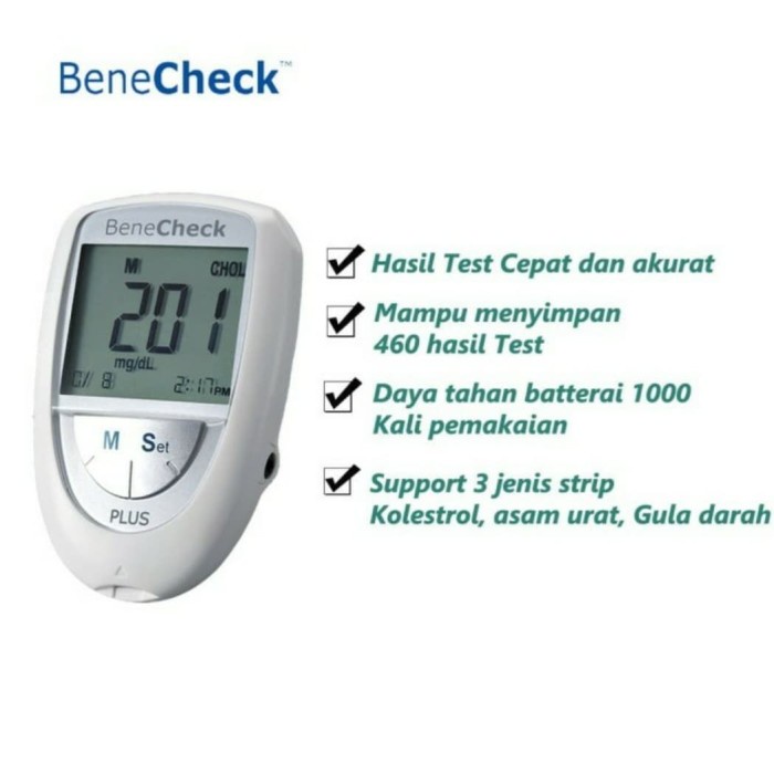 Jual Alat Benecheck 3in1 GCU ( tanpa Strip ) Benecheck alat test darah ...