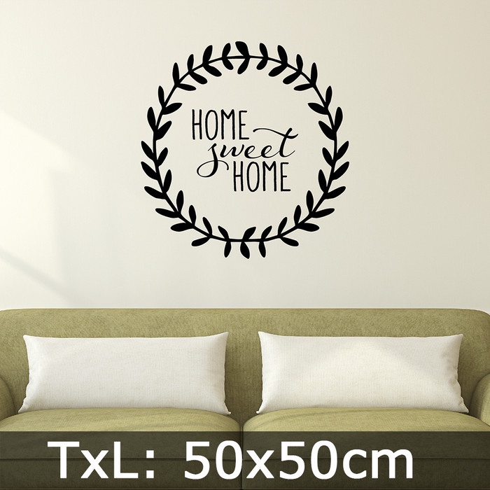 Jual Wall Stiker Text Home Sweet Home Sticker Kaca Dinding Kafe Rumah ...