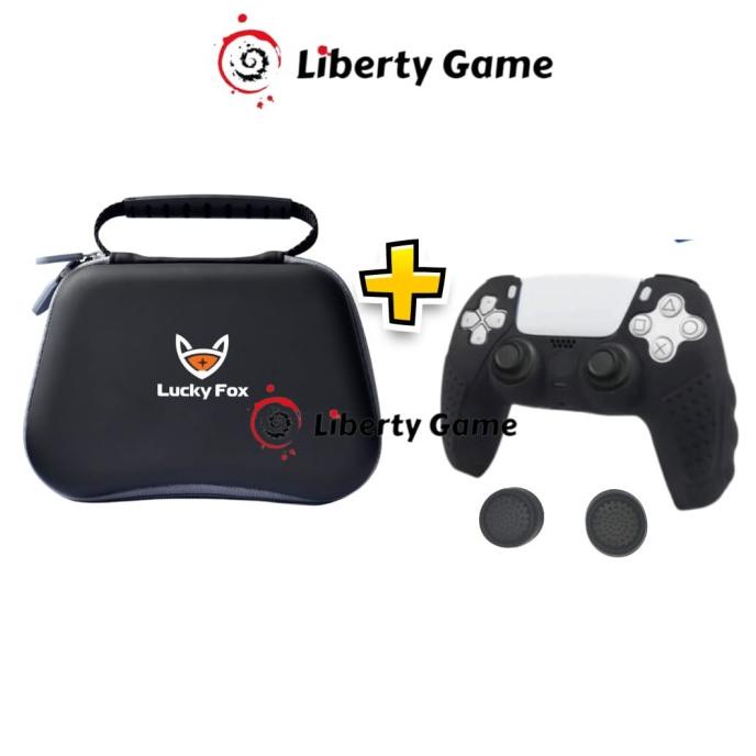 Jual PS5 Lucky Fox 6in1 Controller Stik Stick Bag Tas DualSense Dual ...
