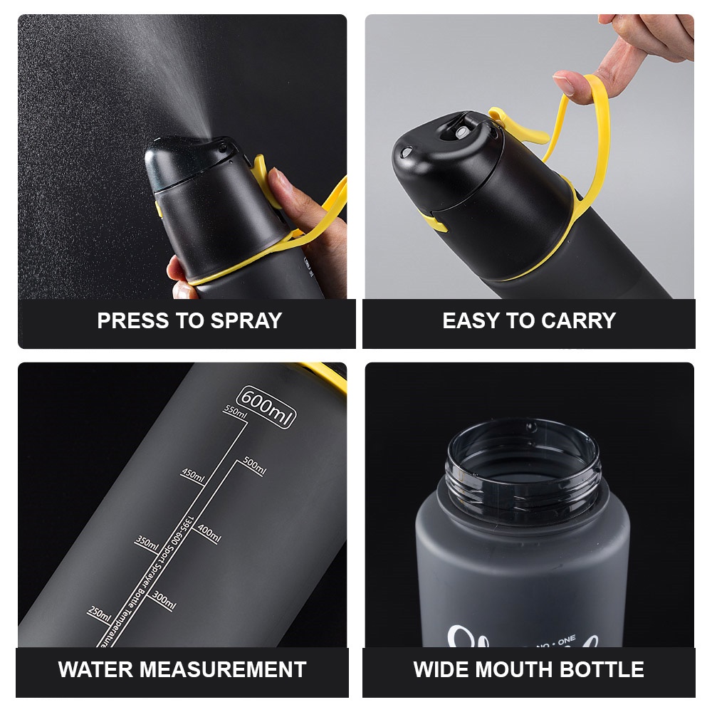 Jual Botol Air Num 600 Ml Spray Upstyle Sport Water Bottle Frosted ...
