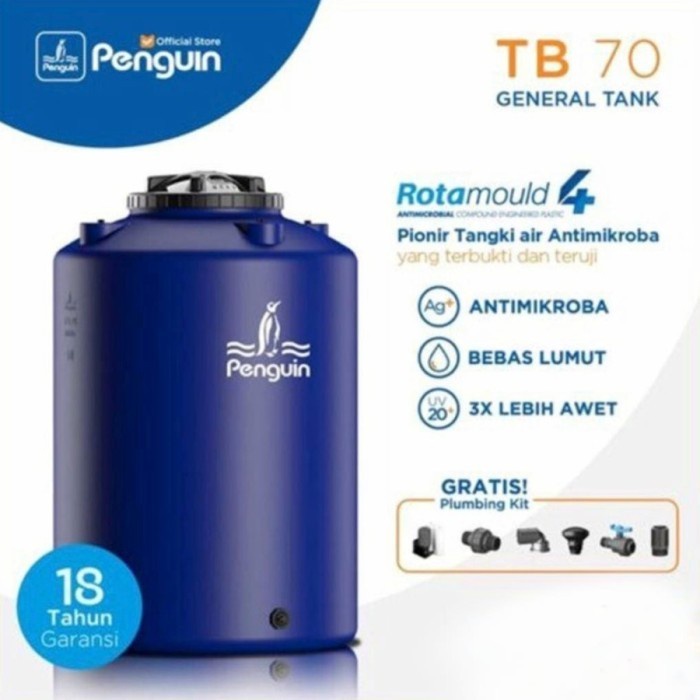 Jual Original Tangki Air Penguin Tb70 Kapasitas 650 Liter Torrent Water Tank Terbatas | Shopee ...