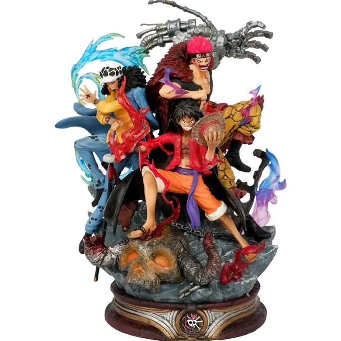 Jual Trio Captain One Piece Luffy Kid Law Action Figure Diorama Resin ...