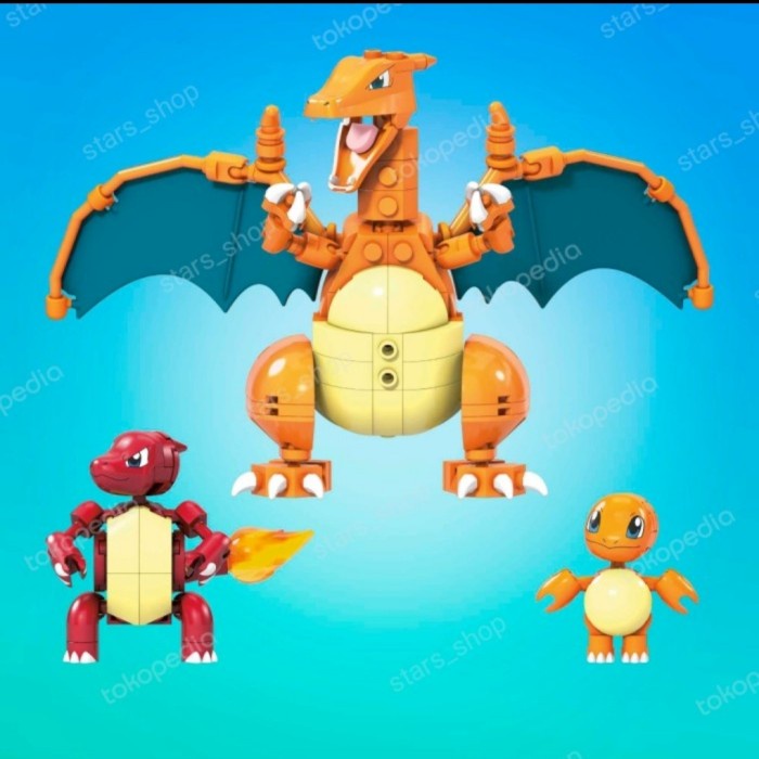 Jual PROMO!!! MEGA CONSTRUX POKEMON CHARMANDER EVOLUTION SET BUILDING ...