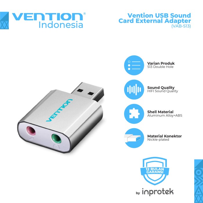 Jual Vention Usb Sound Card External Adapter For Windows Mac Linux ...