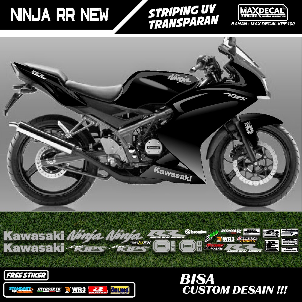 Jual STRIPING TRANSPARAN NINJA RR NEW FACELIFT LIS STIKER UV ALL NEW ...