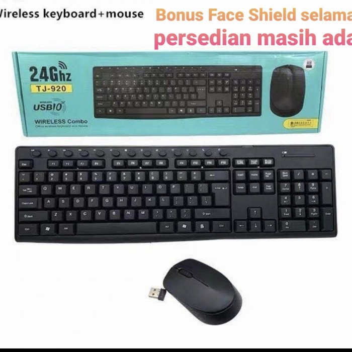 Jual KEYBOARD MOUSE COMBO WIRELESS NIRKABEL TJ-920 NOT LOGITECH 117 ...