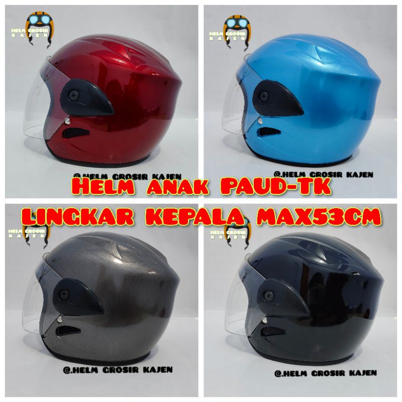 Jual HELM Anak POLOS Cewek Cowok PAUD/TK Umur 2 3 4 5 - Helm anak Cewek ...