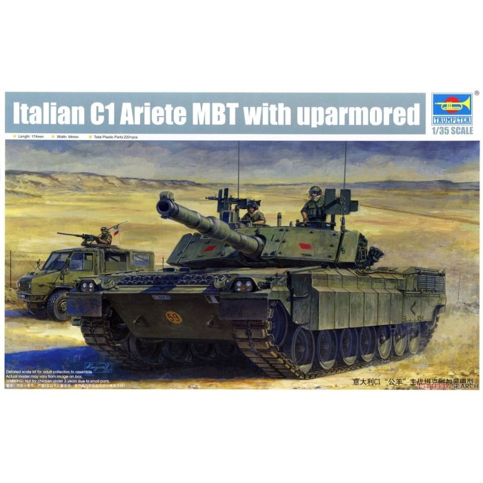 Jual COD Tank Italy C1 Ariete With Uparmored 1/35 Trumpeter Model Kit ...
