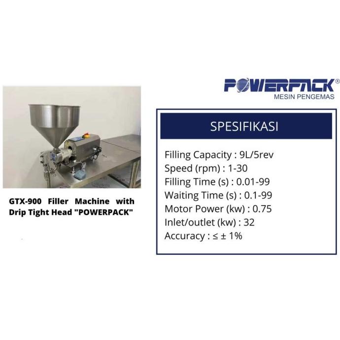 Jual Mesin Filler Filling Pasta Powerpack Gtx-900 / Mesin Pengisi ...