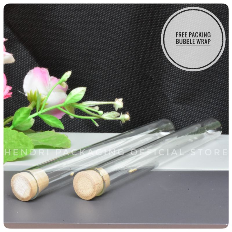 Jual Tabung Kaca 25ml Tutup Kayu Gabus Craft - Natural | Shopee Indonesia