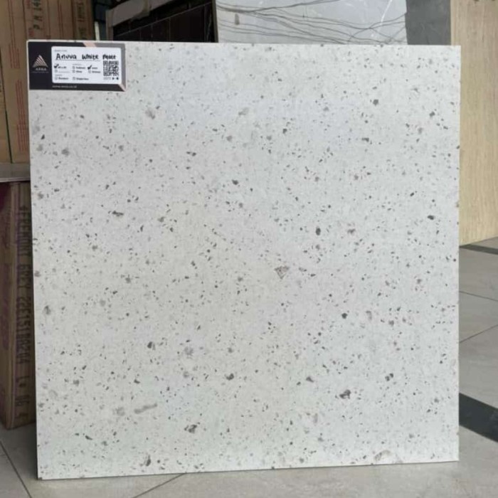 Jual GRANIT 60X60 KASAR IKATAN ANUVA WHITE TERAZZO | Shopee Indonesia