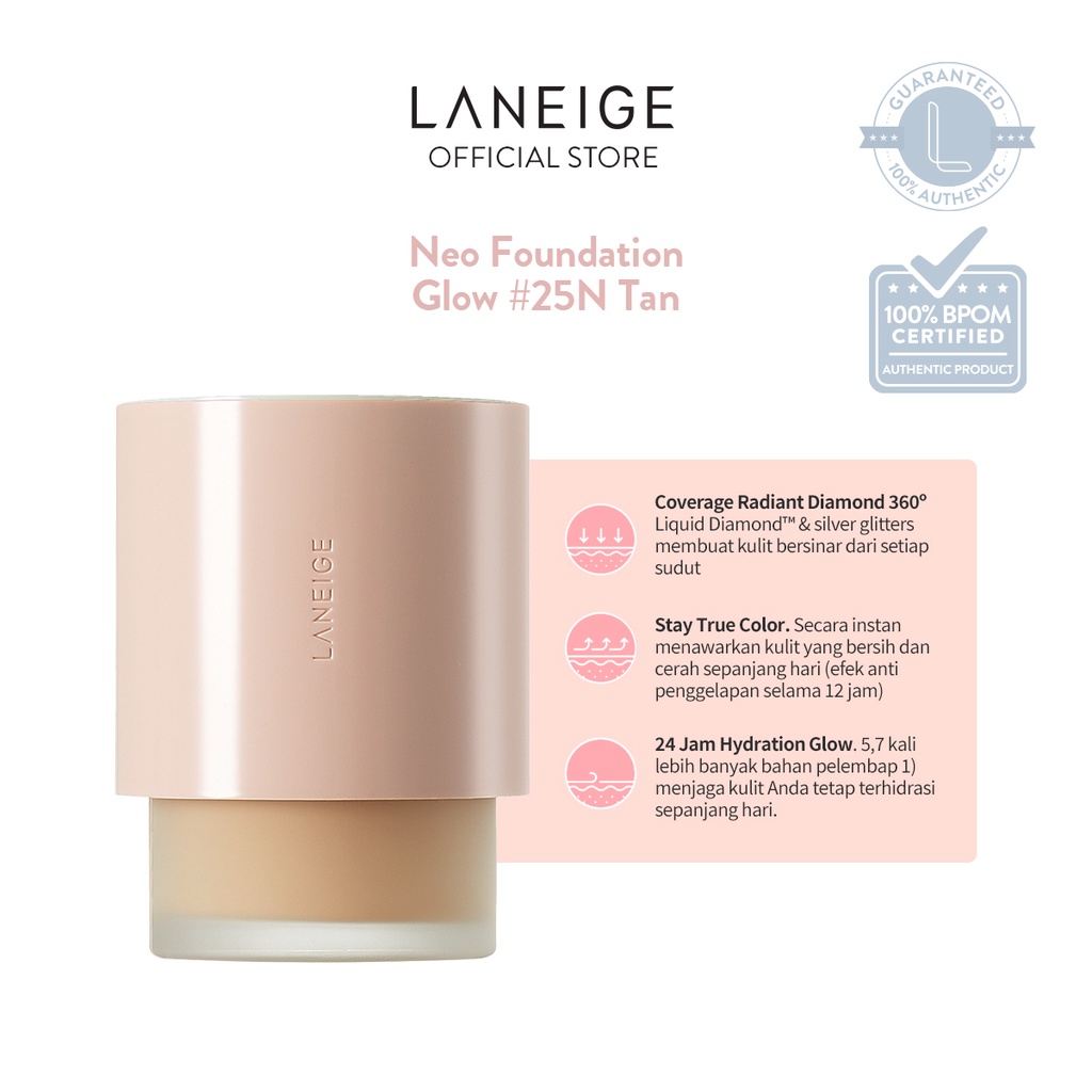 Jual Laneige Neo Foundation Glow 25N1 30ml | Shopee Indonesia