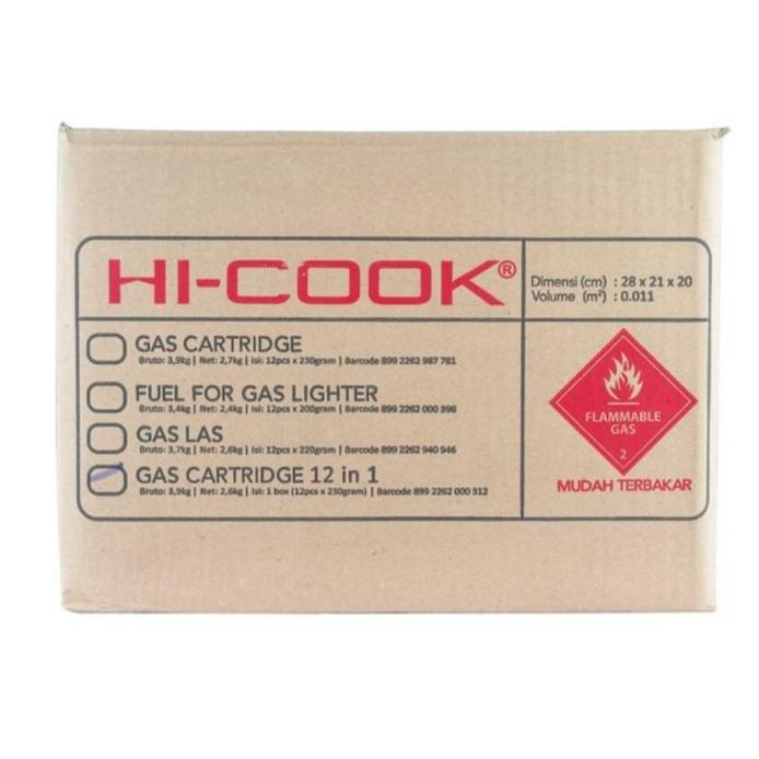 Jual Hi-Cook Gas Cartridge 12 In 1 ( 1 Dus Isi12 Pcs) | Shopee Indonesia