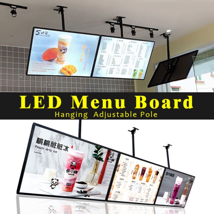 Jual Promo Led Cafe Menu Board Led Signboard Light Board Led Slim Light Box | Shopee Indonesia