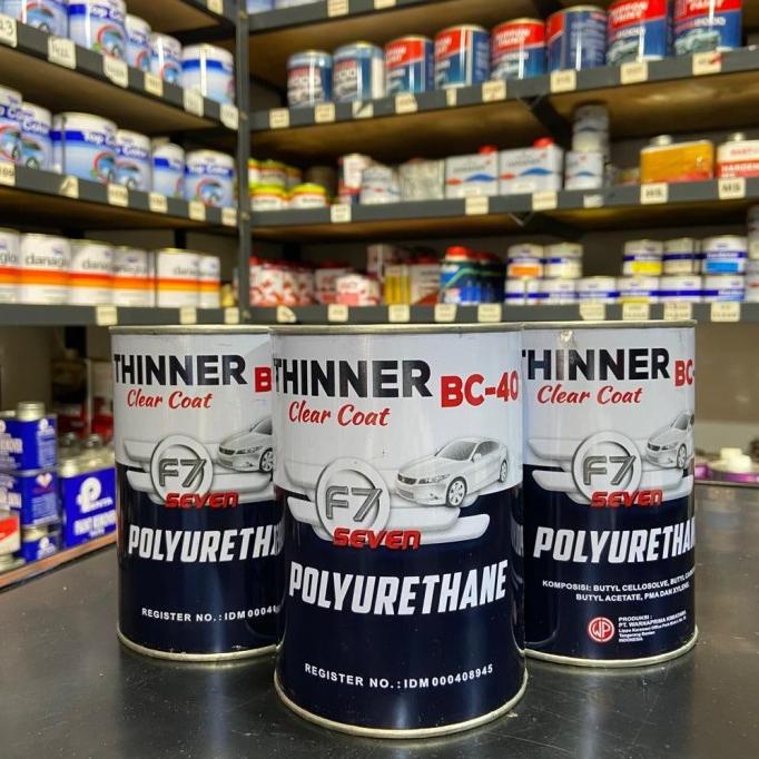 Jual Model Baru THINNER PU F7 Clear Coat BC 40 - Pengencer Cat 1Liter/ kaleng | Shopee Indonesia