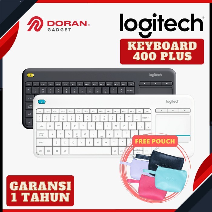 Jual LOGITECH K400 PLUS KEYBOARD WIRELESS - ORIGINAL GARANSI RESMI 1 ...