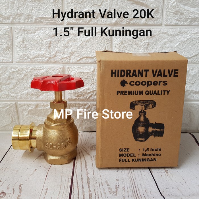 Jual Kran Hydrant Valve Pemadam 1.5 Inch 40MM 20K Full kuningan Premium ...