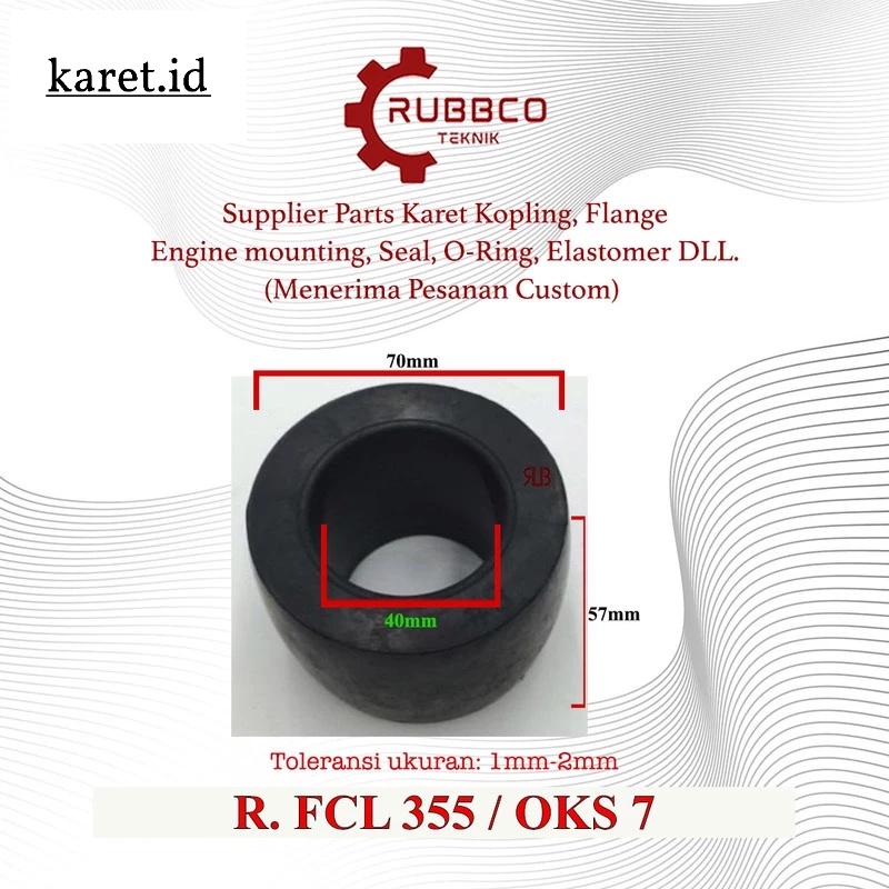 Jual KARET KOPLING FCL 355 NBK/ 400 / F7 KARET / F7 fcl7 #7 / rubber ...