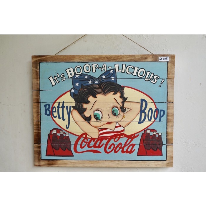 Jual Ready Poster Kayu Hiasan Dinding Handcrafted Signs Vintage Betty ...