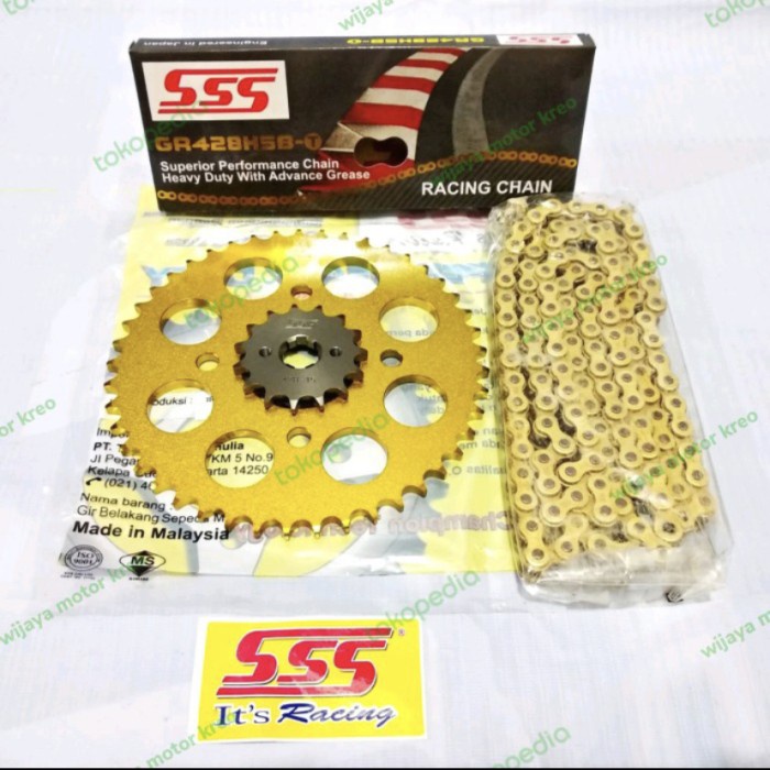 Jual Ori Gear Sss Set Gold Hsbt Cbr150R-Sonic150-Supra Gtr-Cb150R Limited | Shopee Indonesia
