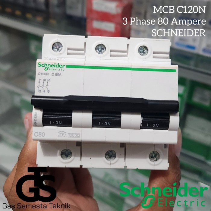Jual Ori Mcb C120N 80A Schneider Mcb C120N 3P C80 10Ka A9N18365 Schneider Bisa Sameday | Shopee ...