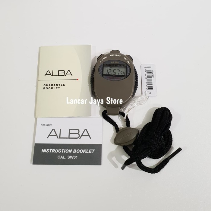 Jual mit Stopwatch Alba / Pengukur Waktu ALBA SW01 Abu Original ...