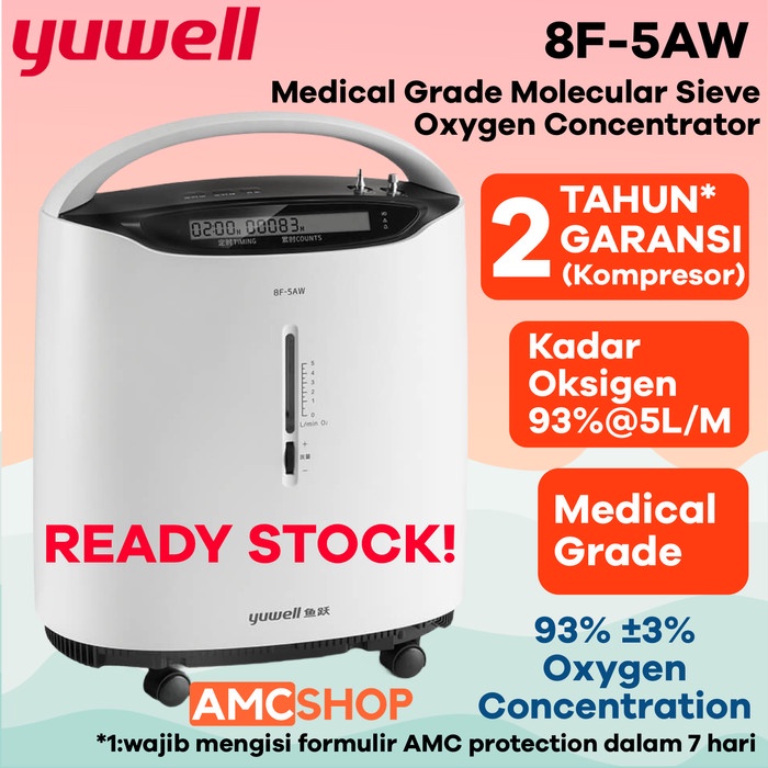 Jual Yuwell 8F-5Aw 5Lpm Medical Grade Molecular Sieve Oxygen ...