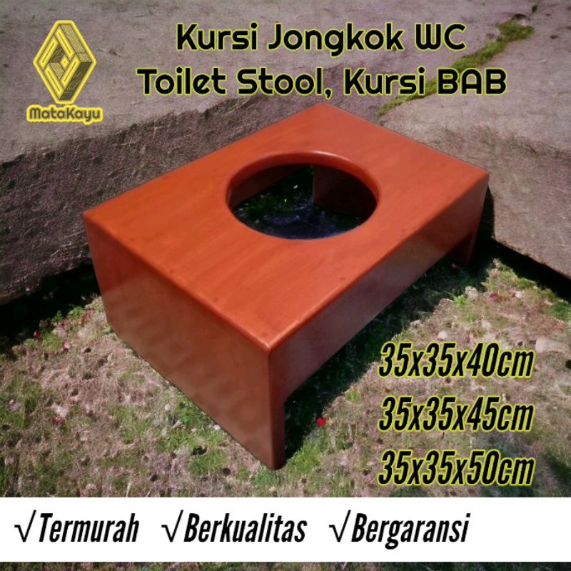 Jual Kursi toilet wc closet duduk portable kayu kursi bolong jongkok ...