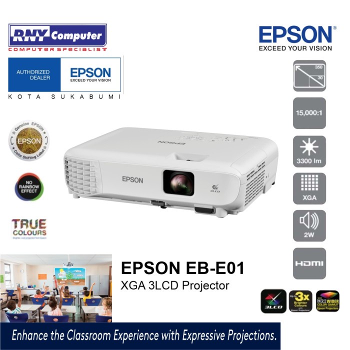 Jual Hawas Epson Eb-E01 Xga 3Lcd Projector | Shopee Indonesia